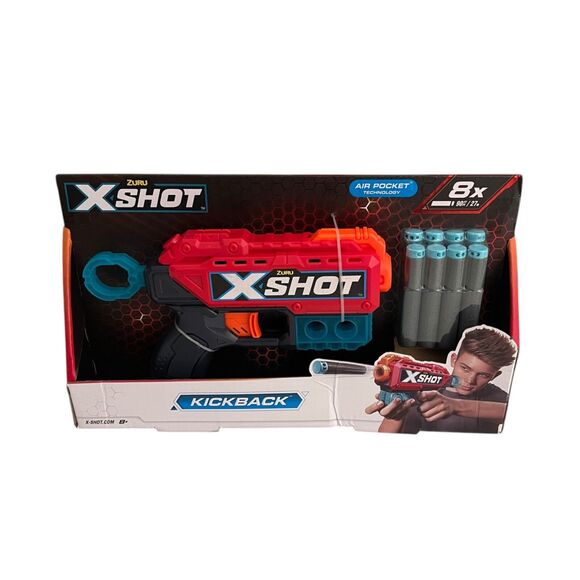 Zuru | Toys | Zuru Xshot Kickback Dart Gun Nib Red 222 | Poshmark